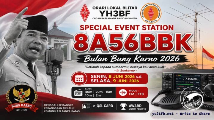 SES 8A56BBK Bulan Bung Karno 2026, ORARI Lokal Blitar Ajak Amatir Radio ...